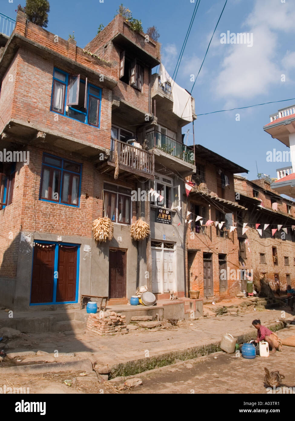 Typical nepalese houses hi-res stock photography and images - Alamy