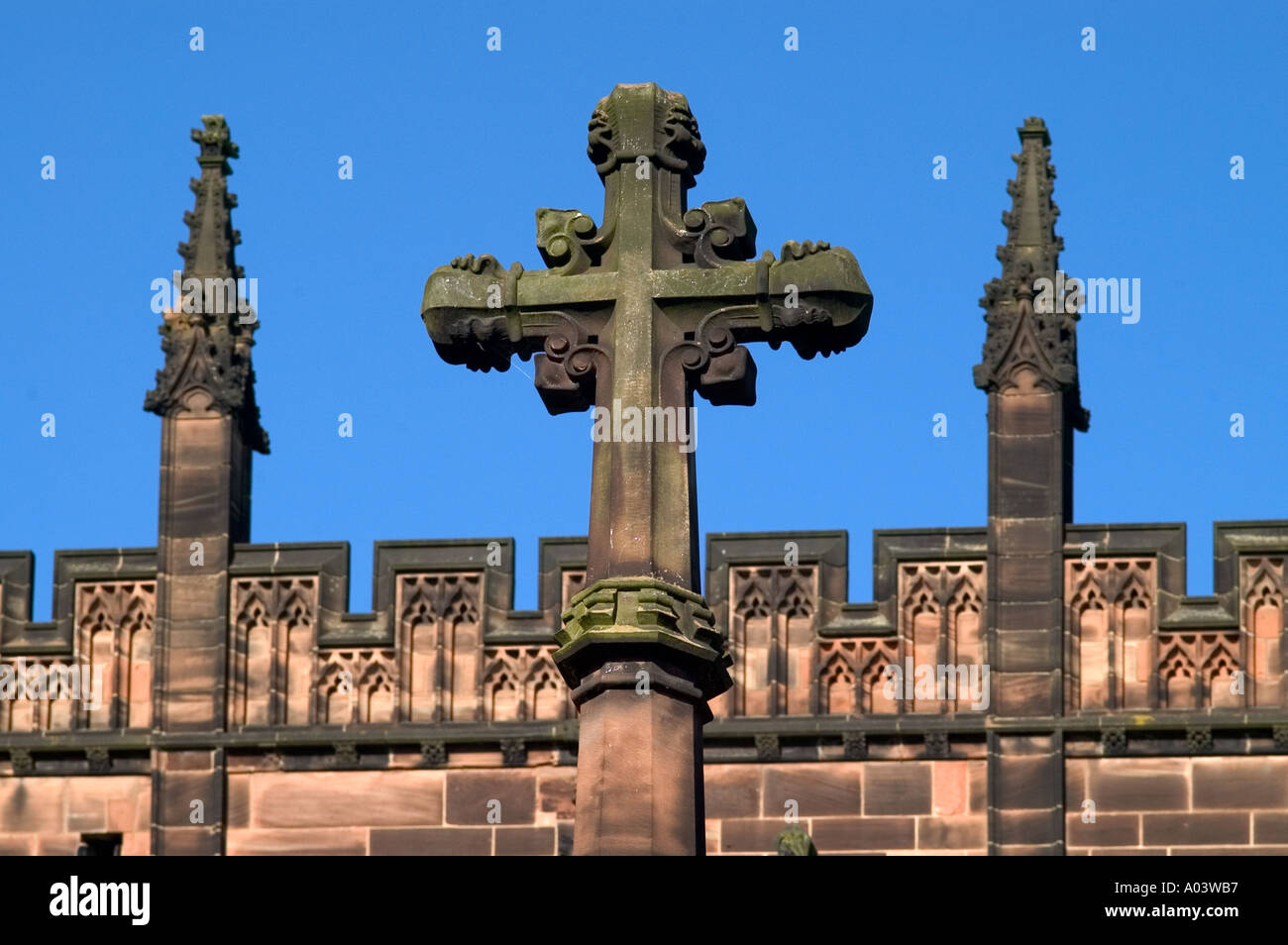Chester Cheshire English church detail crucifixion religion church ...
