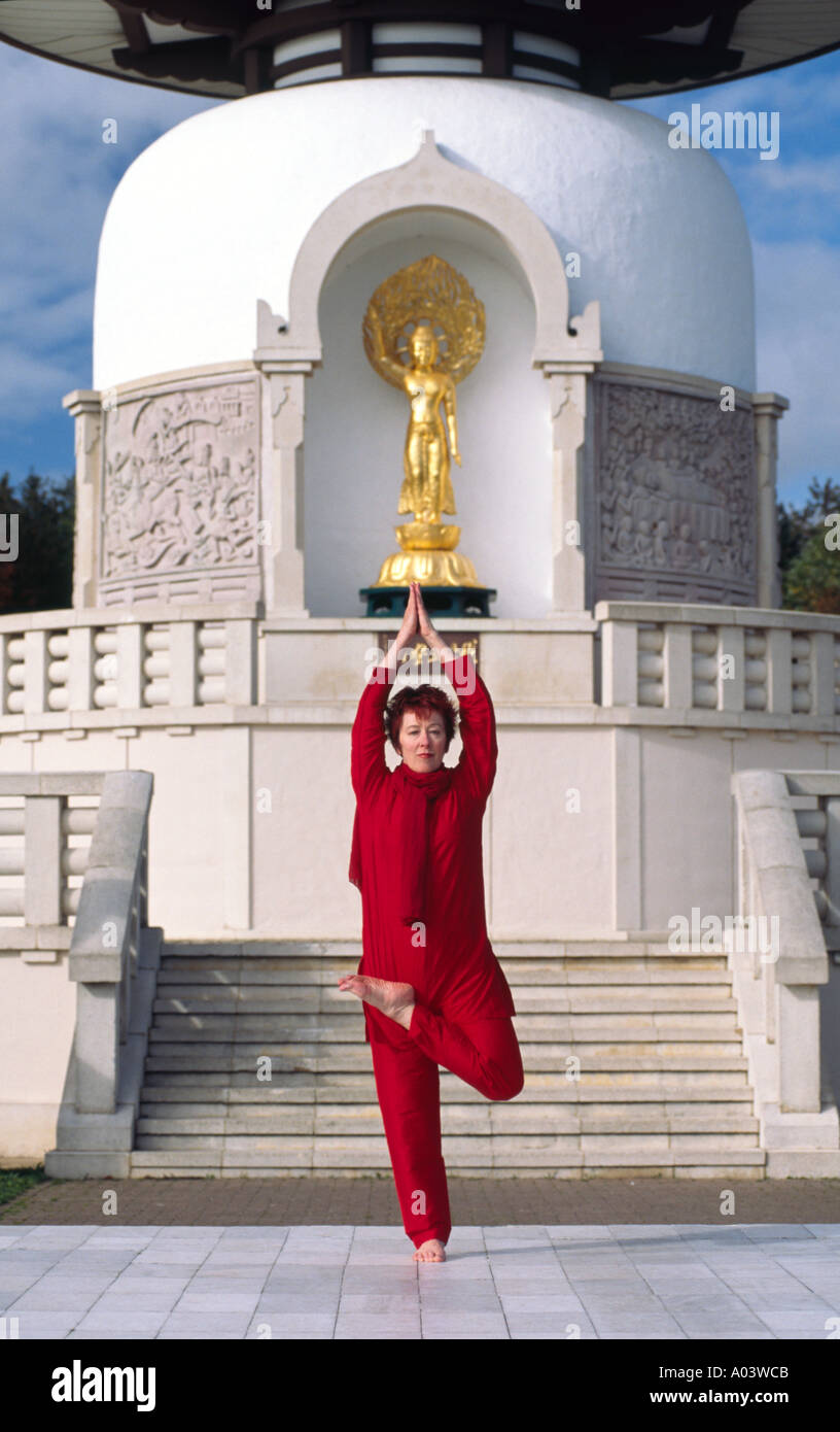 PICTURE CREDIT DOUG BLANE Carol Smith Yoga Teacher doing Ardha Padma ...