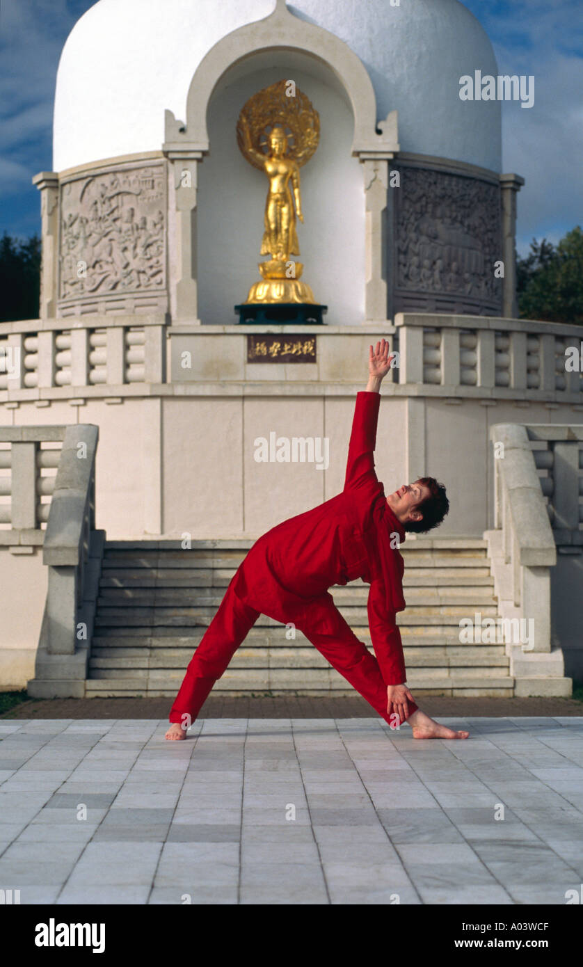 PICTURE CREDIT DOUG BLANE Carol Smith Yoga Teacher doing Trikonasana ...