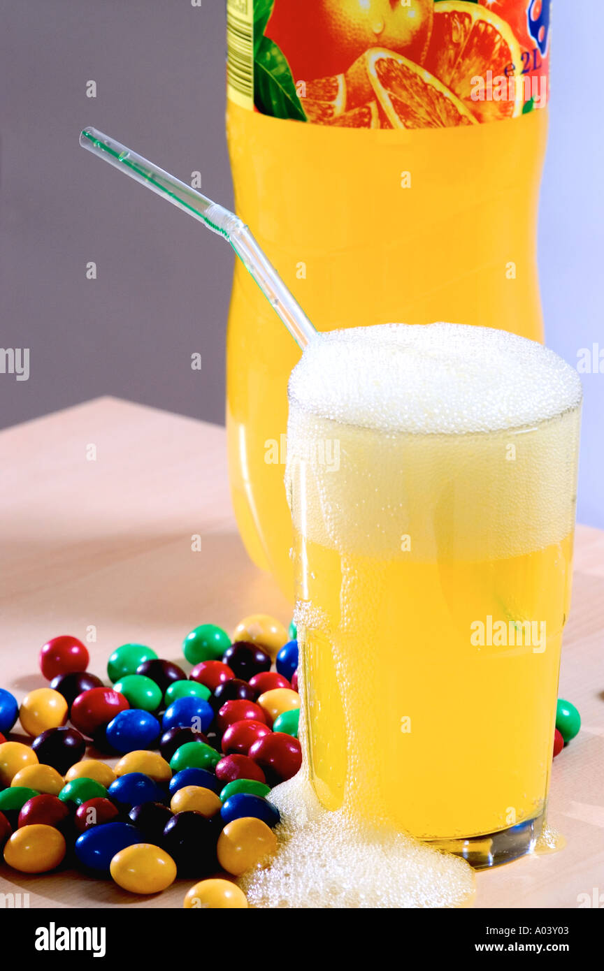 fizzy drink orange full color Stock Photo - Alamy