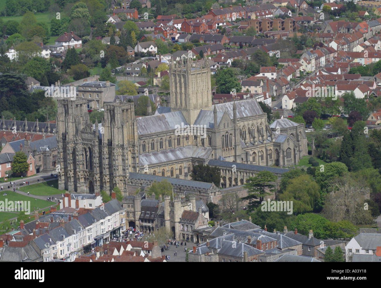 Wells Cathedral Somerset Cathedral Aerial View of St Andrews Cathedral ...
