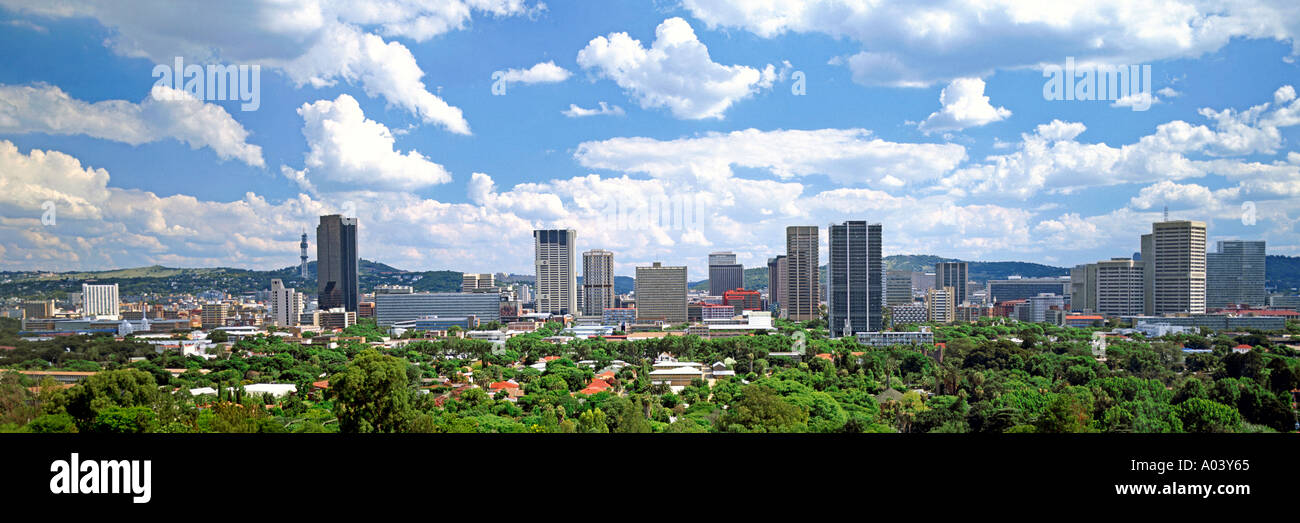 A panoramic view of Pretoria from the grounds of the Pretoria Zoo in ...