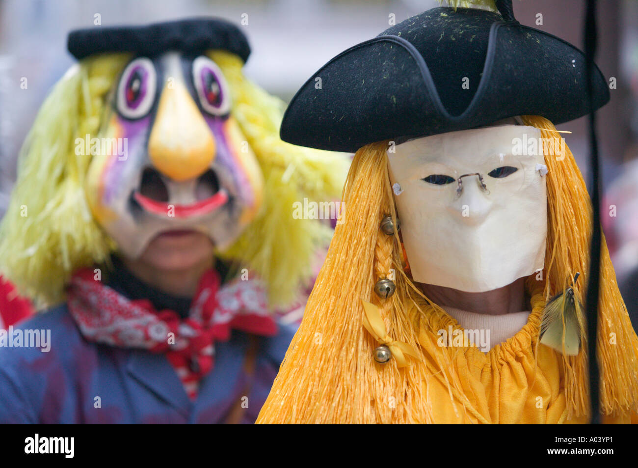 Switzerland Basel Fasnacht Carnival Costumes High Resolution Stock ...