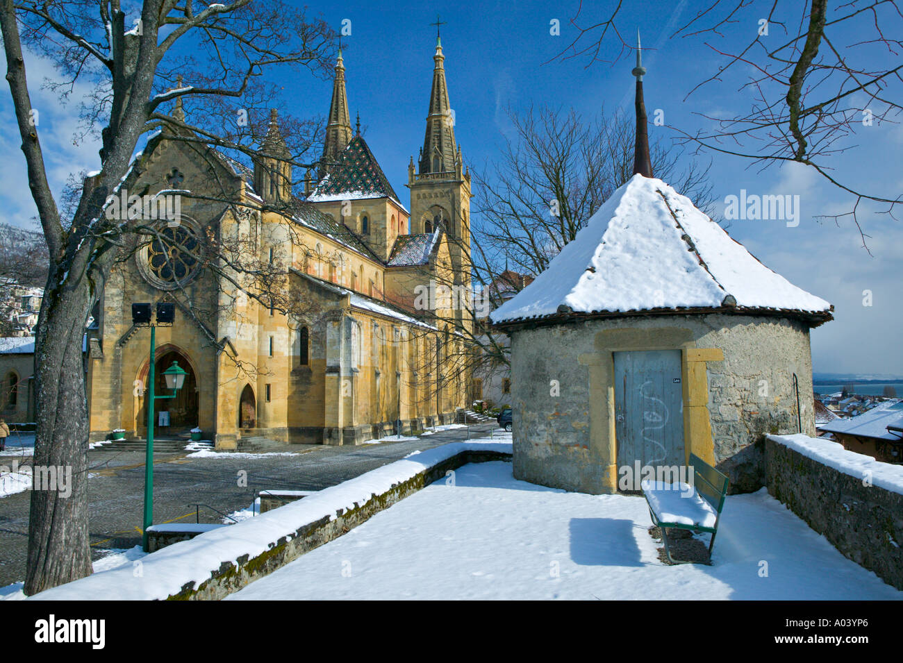 Collegiale Of Neuchatel High Resolution Stock Photography and Images ...