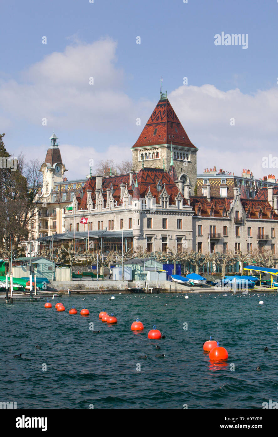 Chateau de Ouchy, Ouchy, Lausanne, Switzerland Stock Photo - Alamy