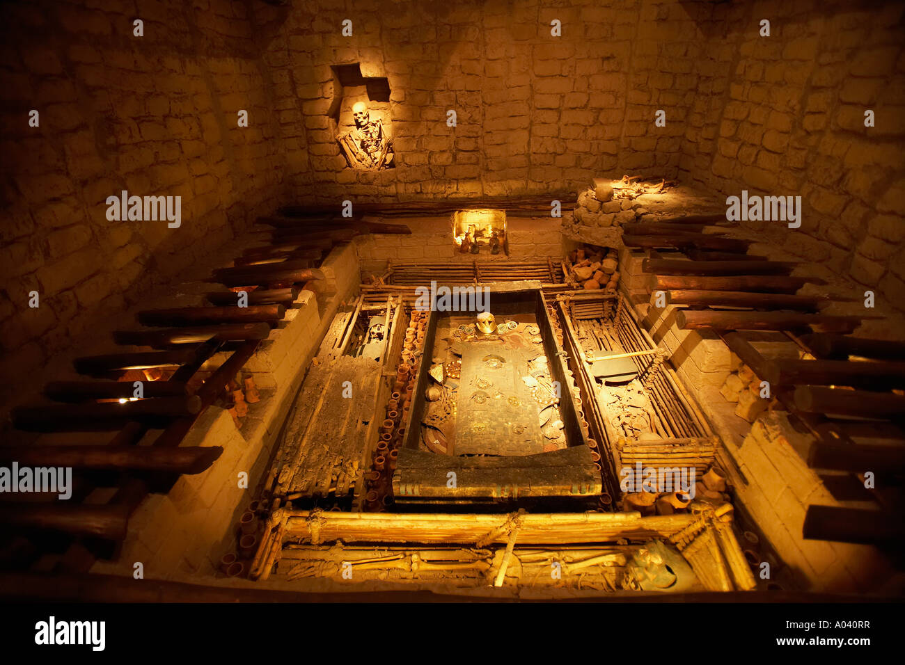 facsimile of the Lord of Sipan discovery Museo de la Nacion Lima Peru ...