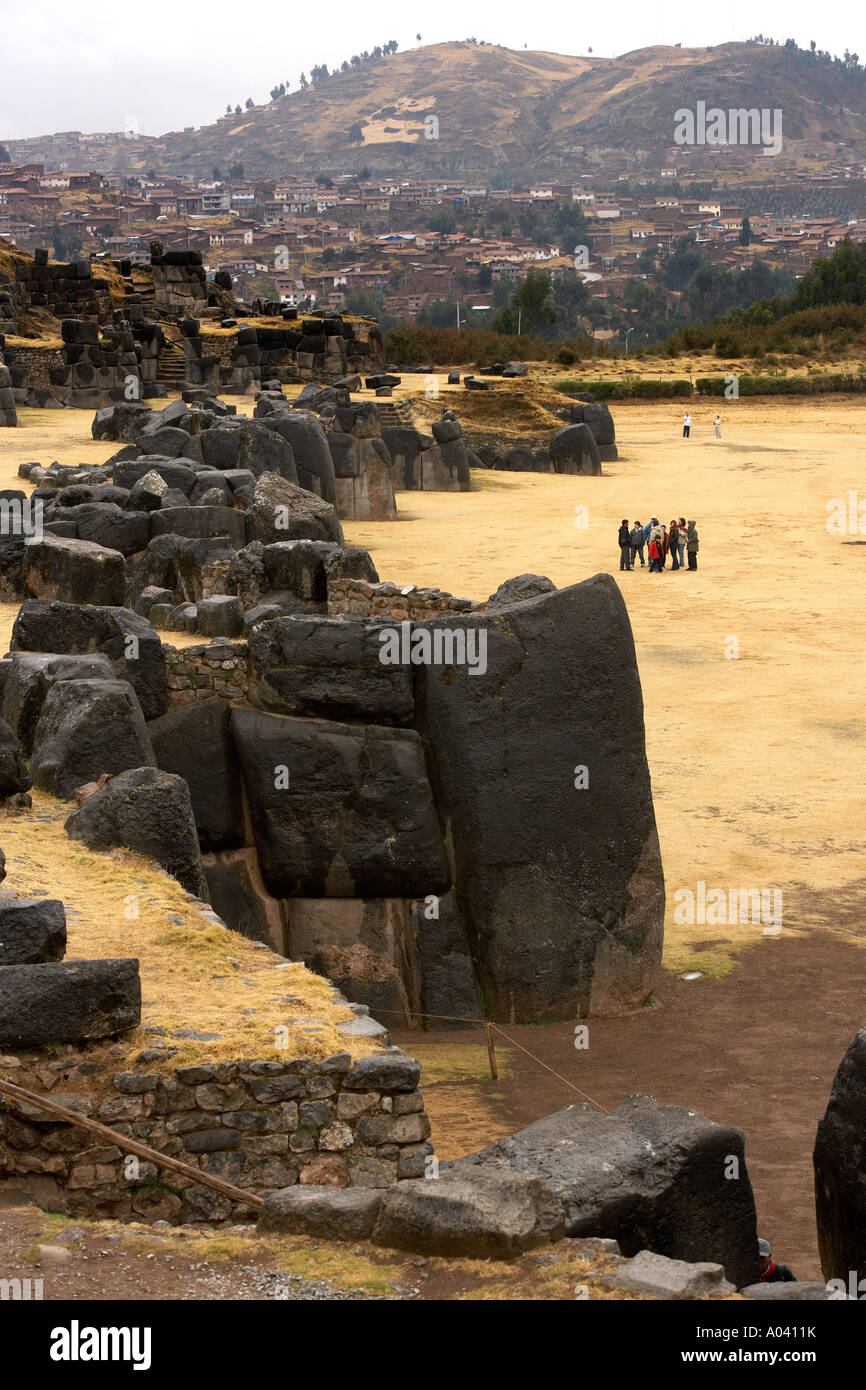 Inca ruins of Sacsayhuaman near Cusco Peru Stock Photo - Alamy