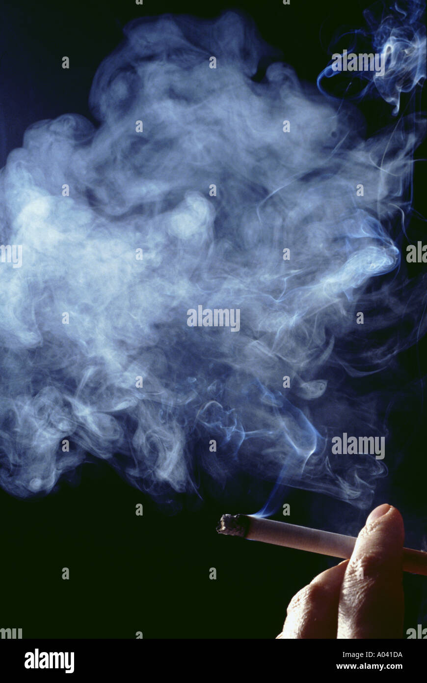 smoke of a cigarette Stock Photo - Alamy