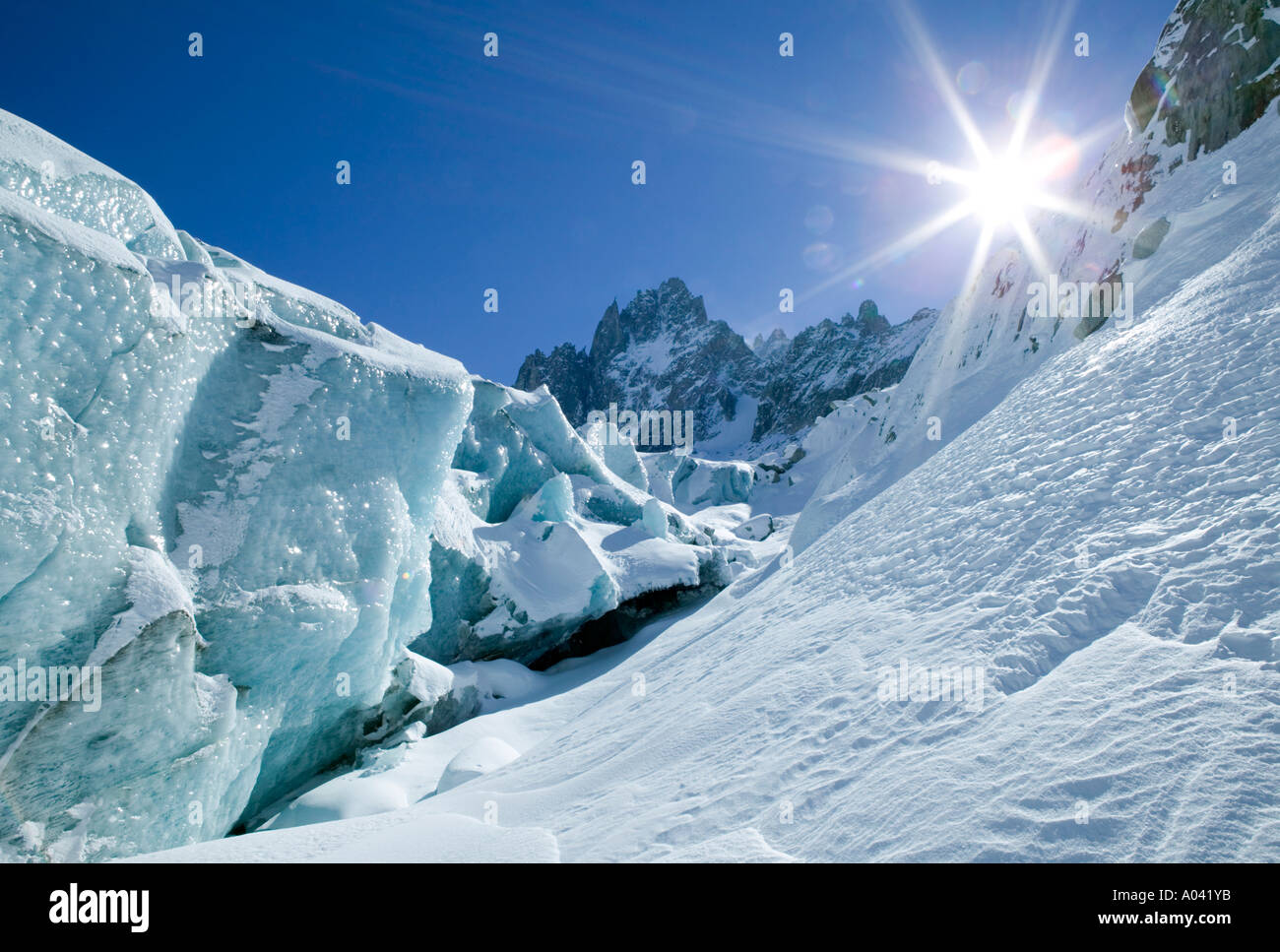 Mer de Glace Glacier Ice Cave, Chamonix, Haute Savoie, France Stock ...