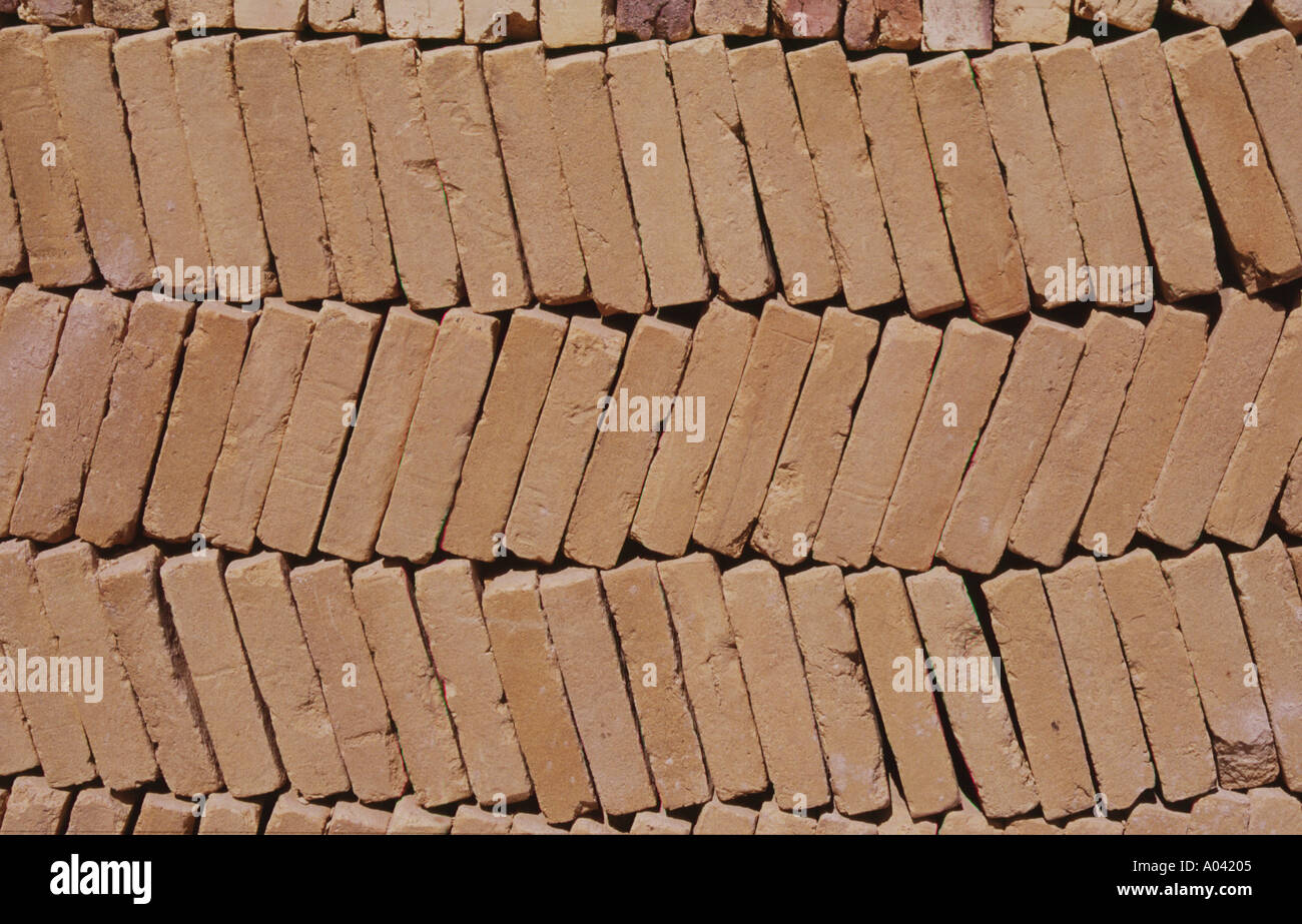 background loam bricks wall structure brown pattern texture Stock Photo ...