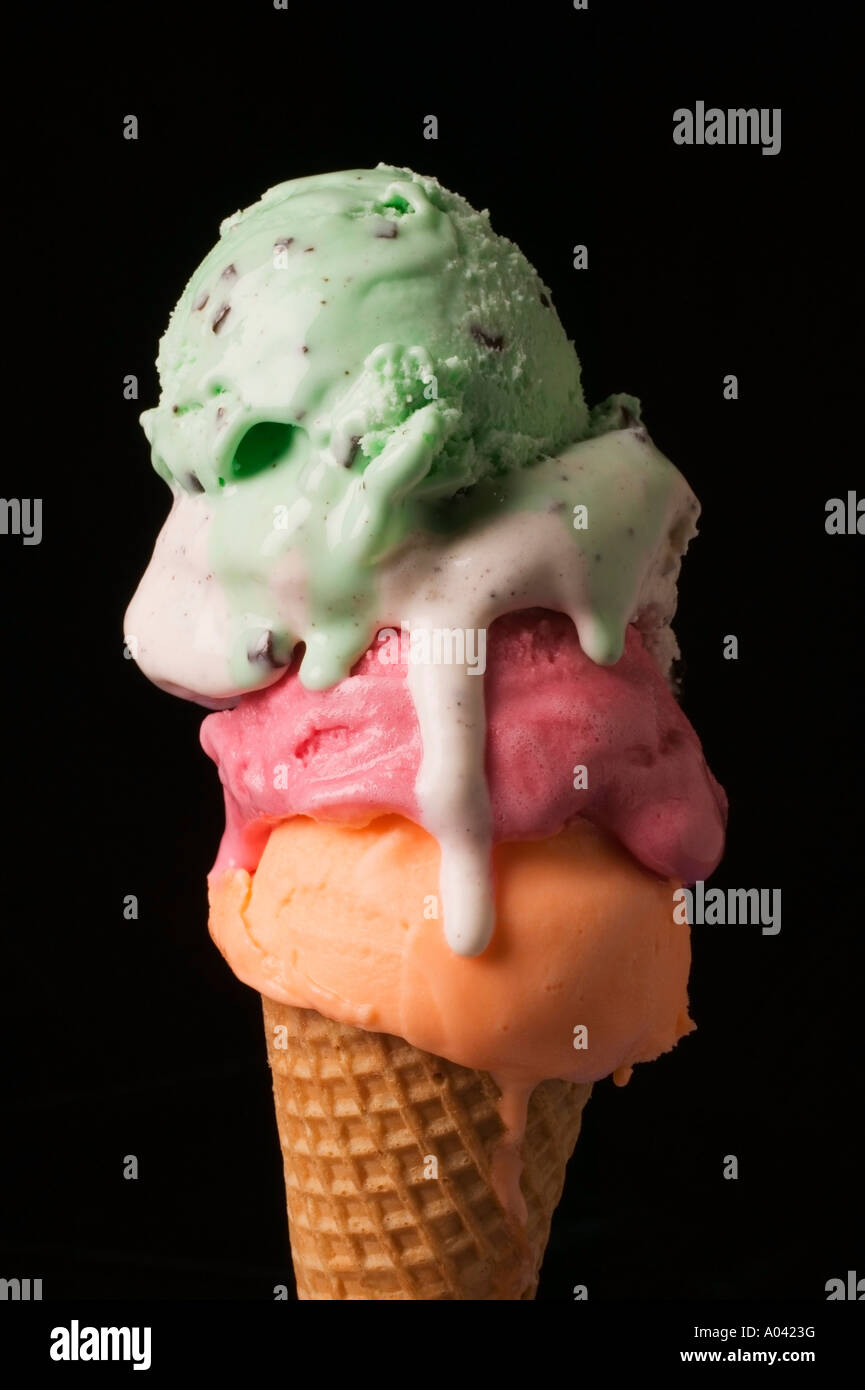 Melting ice cream Stock Photo - Alamy