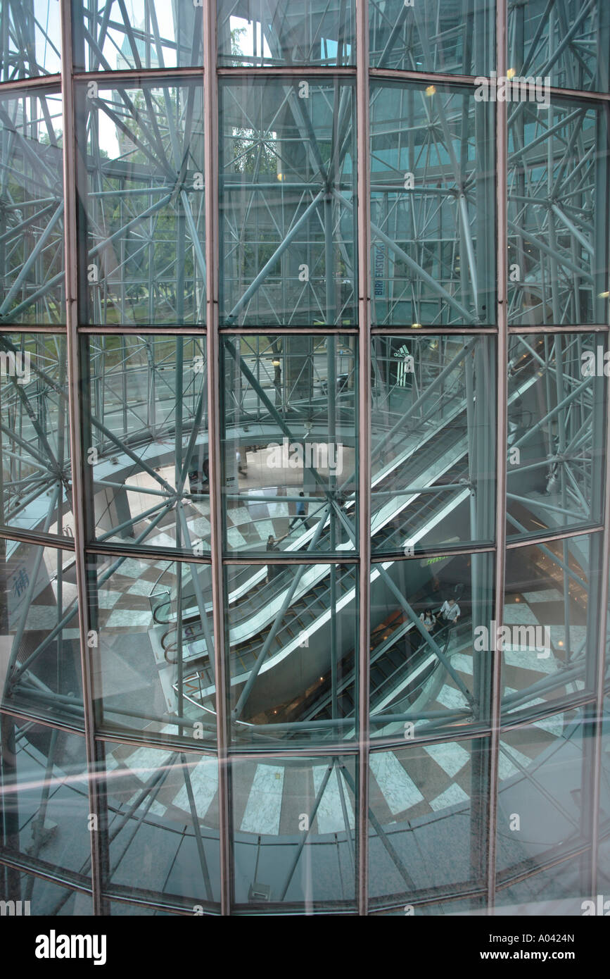 Asia Singapore Glass atrium at Wheelock Plaza shopping mall Stock Photo ...