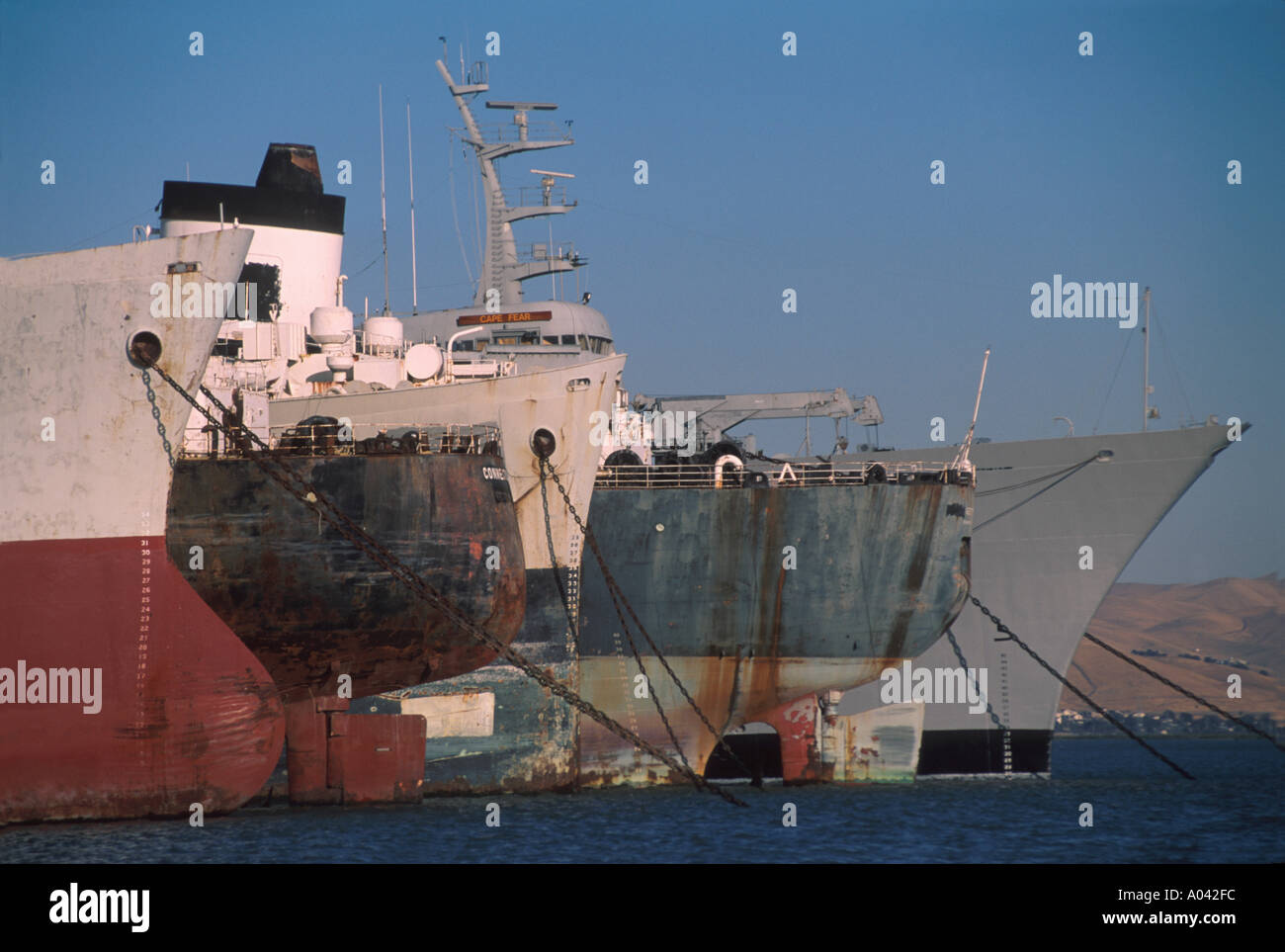 Ships in Mothball Fleet Stock Photo - Alamy
