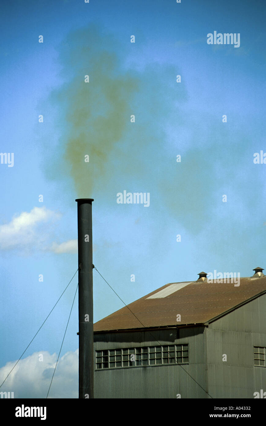 Industrial Polution Yellow Smoke Stock Photo - Alamy