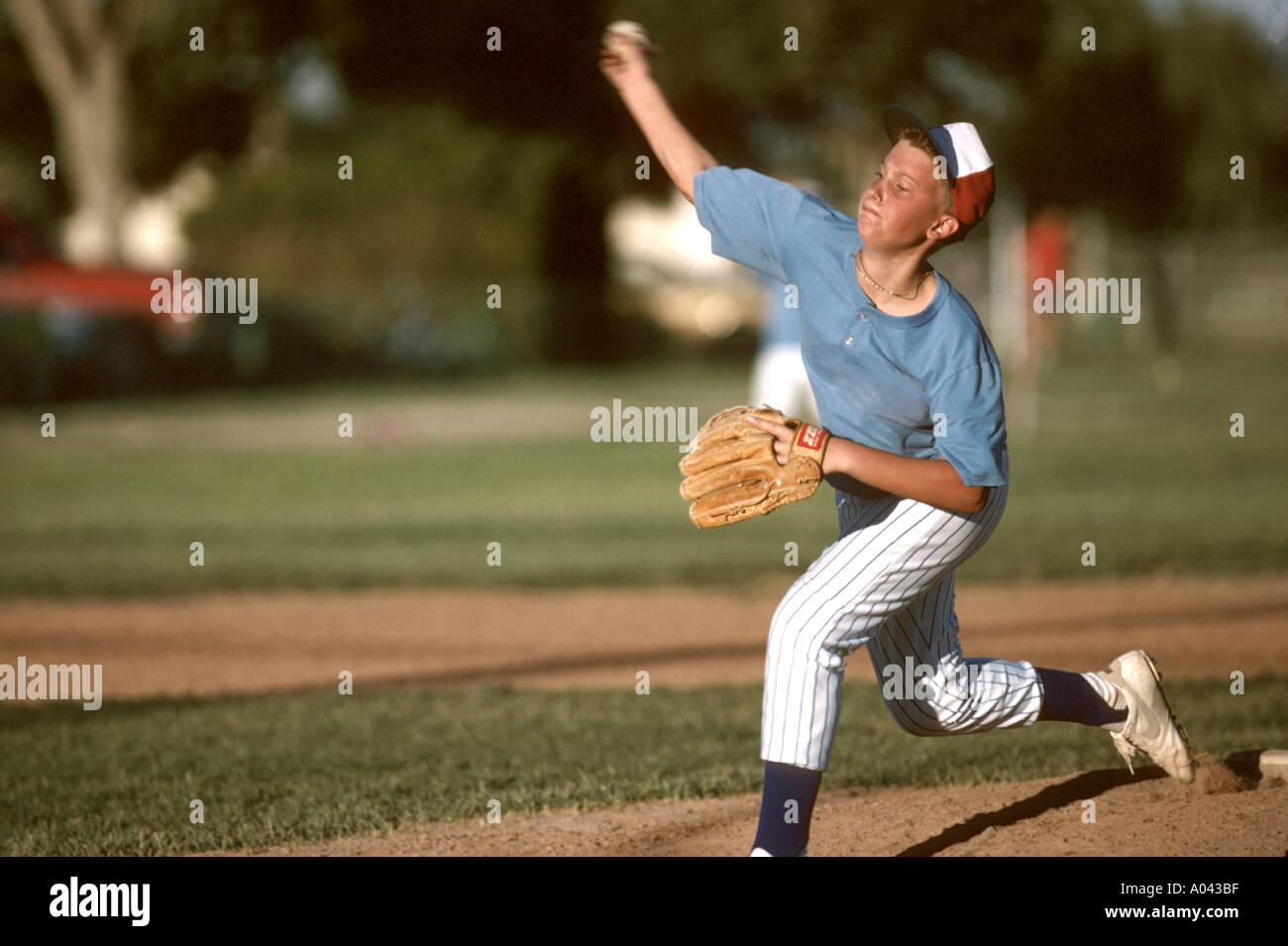 Little League baseball Pitcher Stock Photo - Alamy