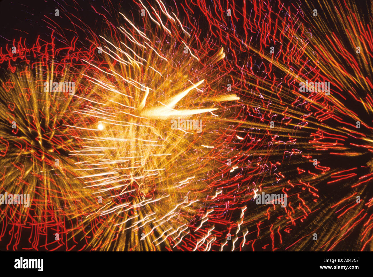 AERIAL FIREWORKS DISPLAY Stock Photo - Alamy