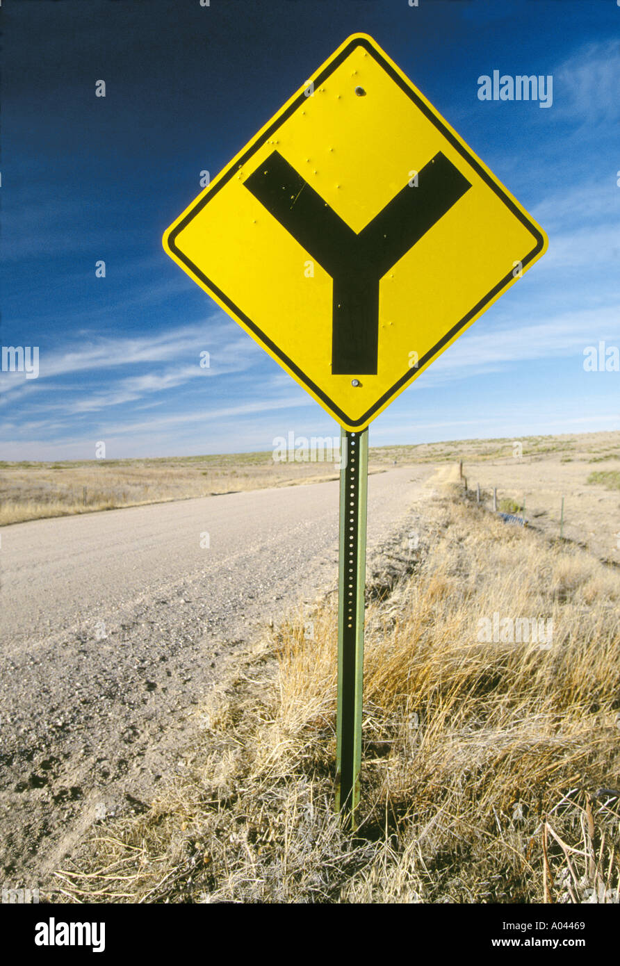 Fork in the road Sign Stock Photo - Alamy