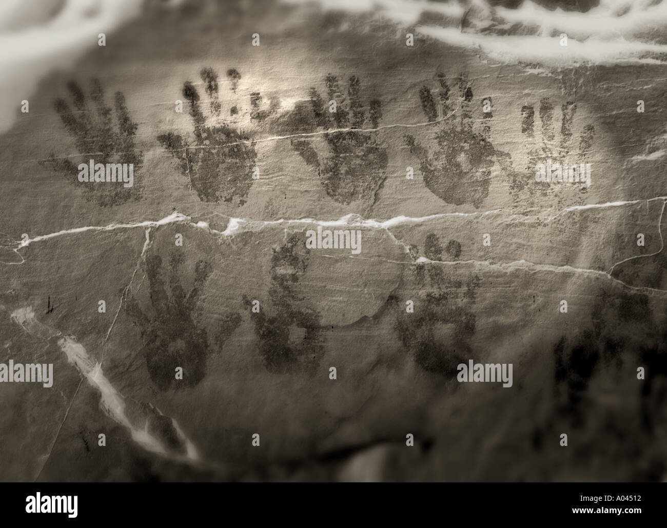 Native American Hand Paintings Utah USA Stock Photo - Alamy