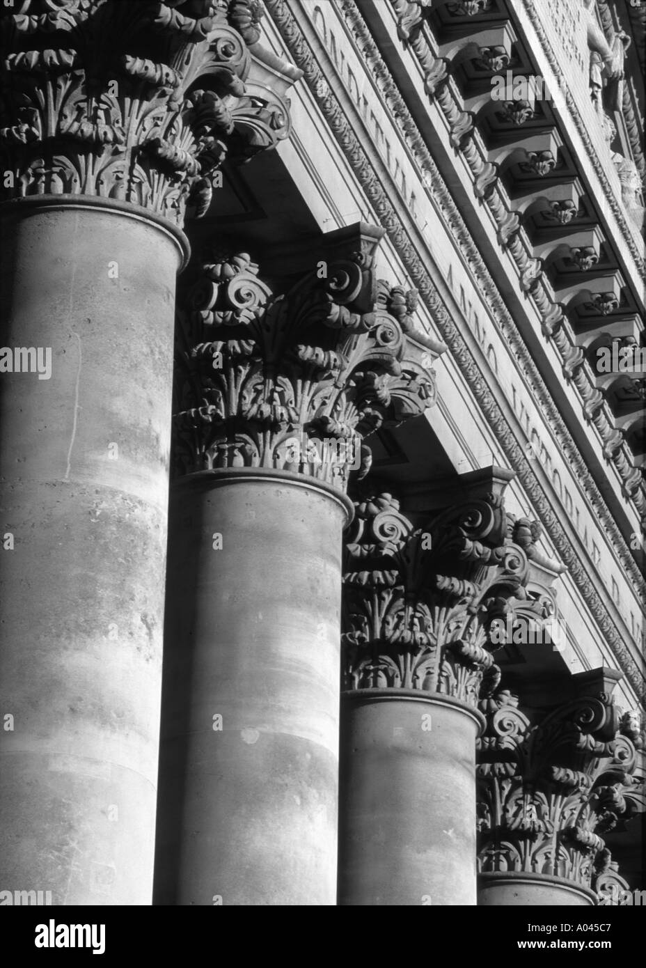 Royal Exchange Building Columns Financial District London City England ...