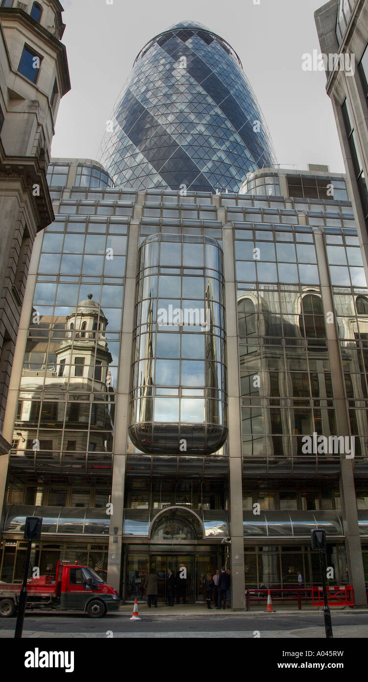 Alexander Forbes House and the Swiss Re Tower in London financial ...