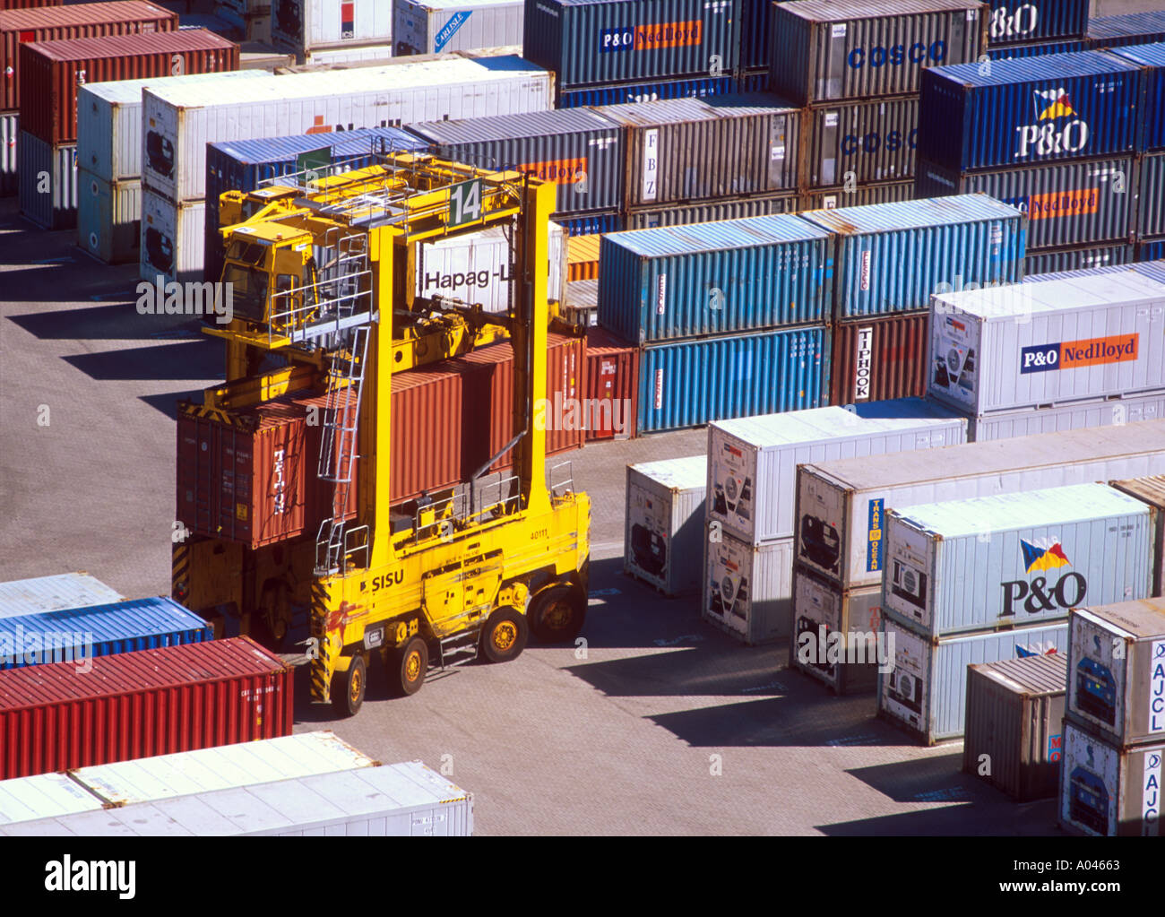 New Zealand Christchurch Lyttelton Harbour,tow motor being used to move ...