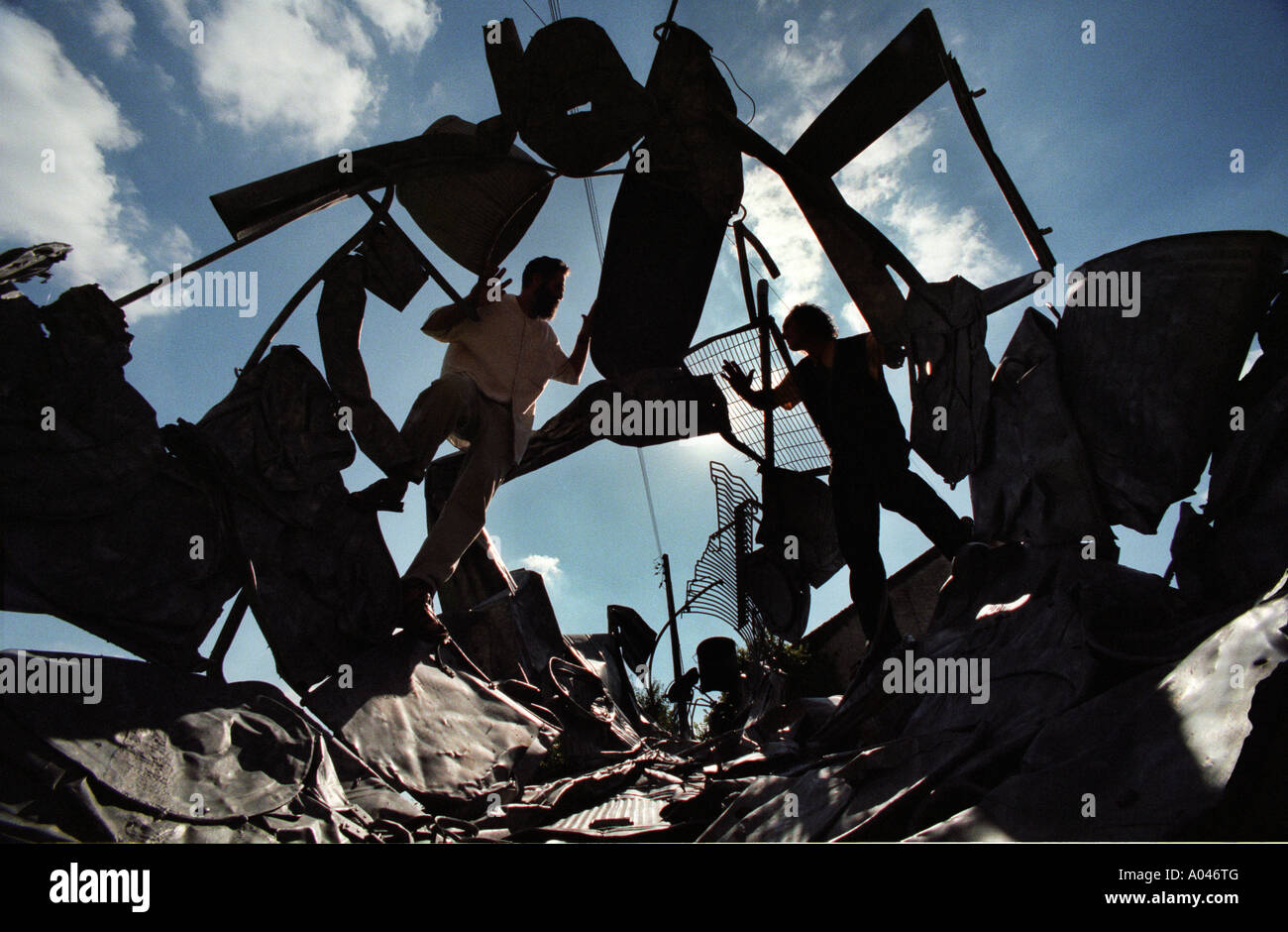 Scrap metal heavy metal creating making artwork art recycled ...