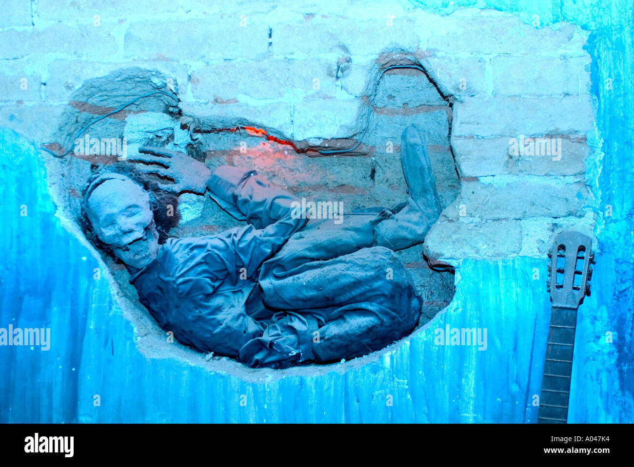 Skeleton buried inside a wall Stock Photo - Alamy