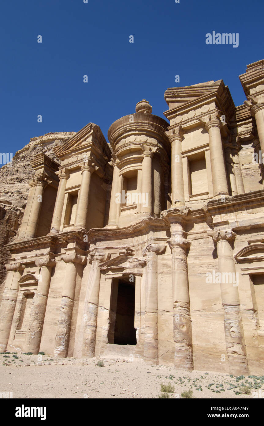 Jordan Petra The Monastery Al Deir Stock Photo - Alamy