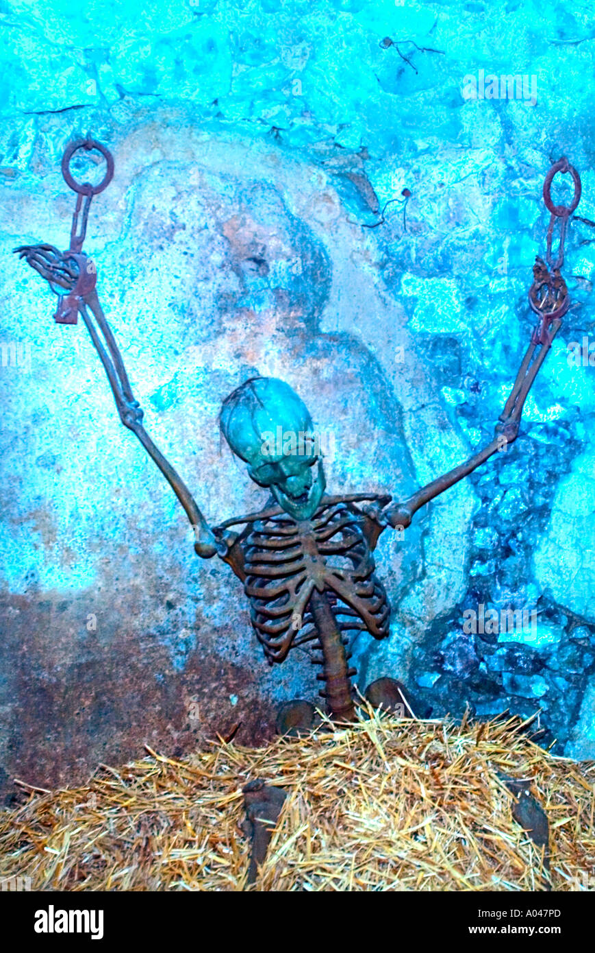 Scene in museum depicting tortured victim of the Spanish Inquisition ...