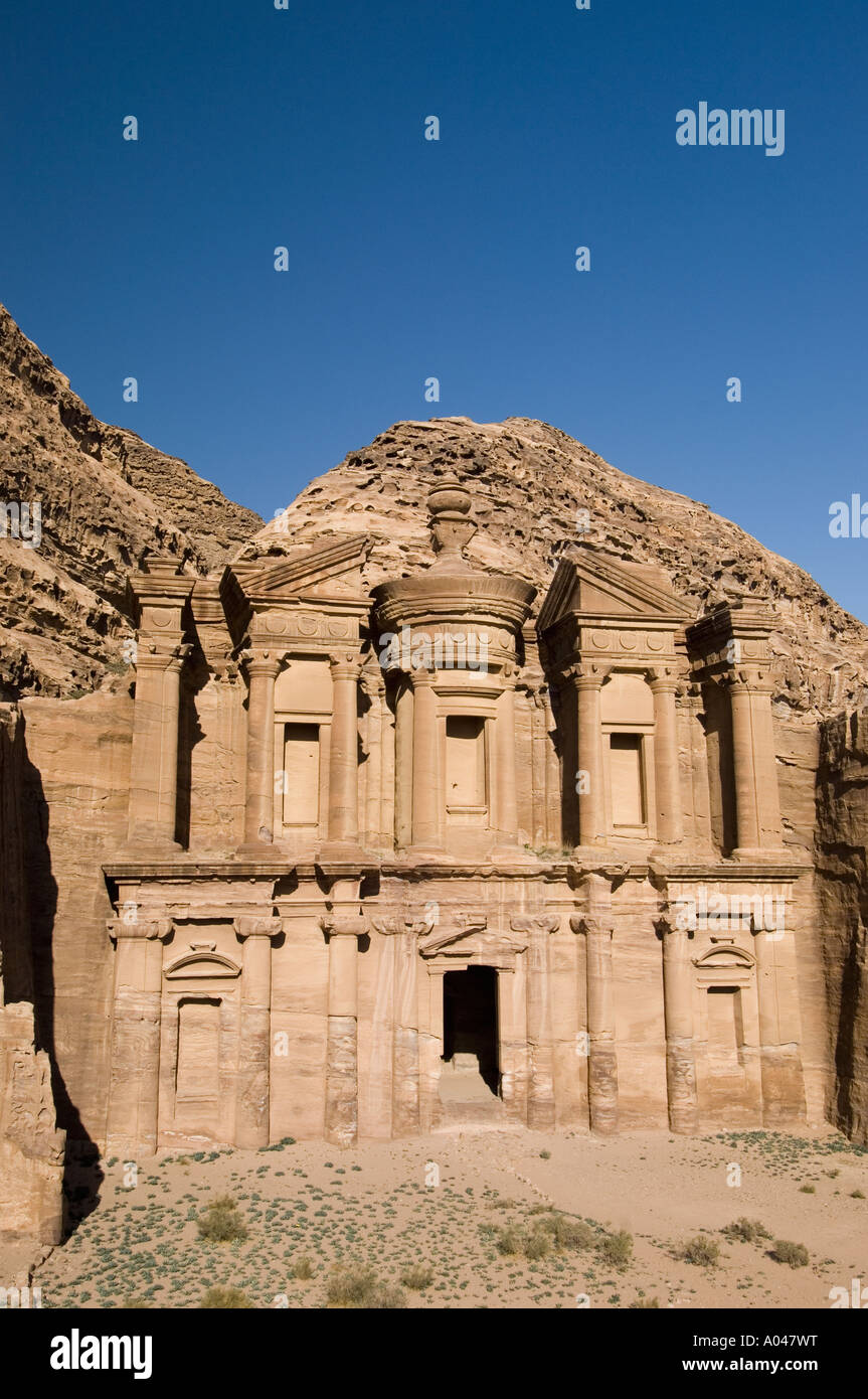 Jordan Petra The Monastery Al Deir Stock Photo - Alamy