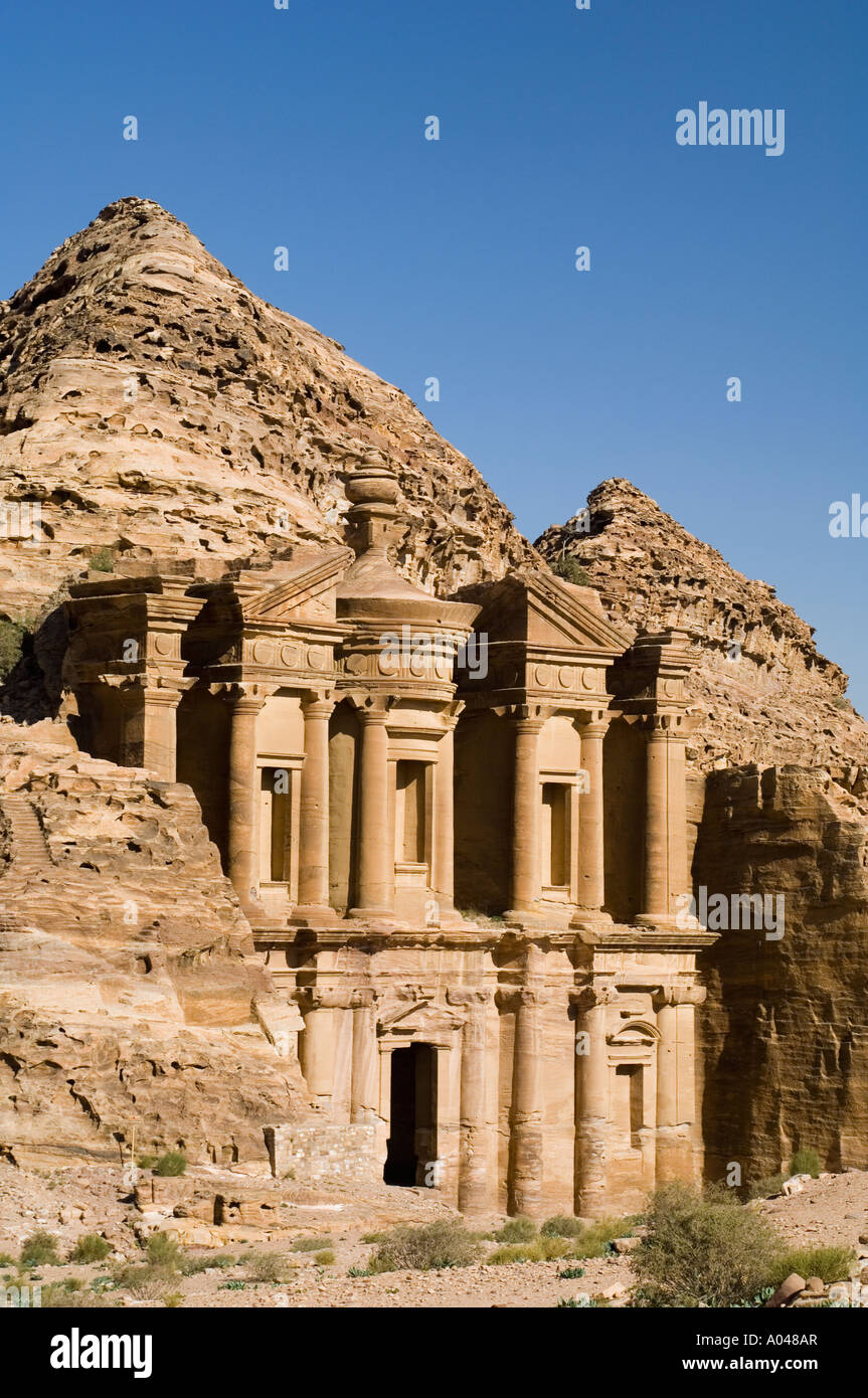 Jordan Petra The Monastery Al Deir Stock Photo - Alamy