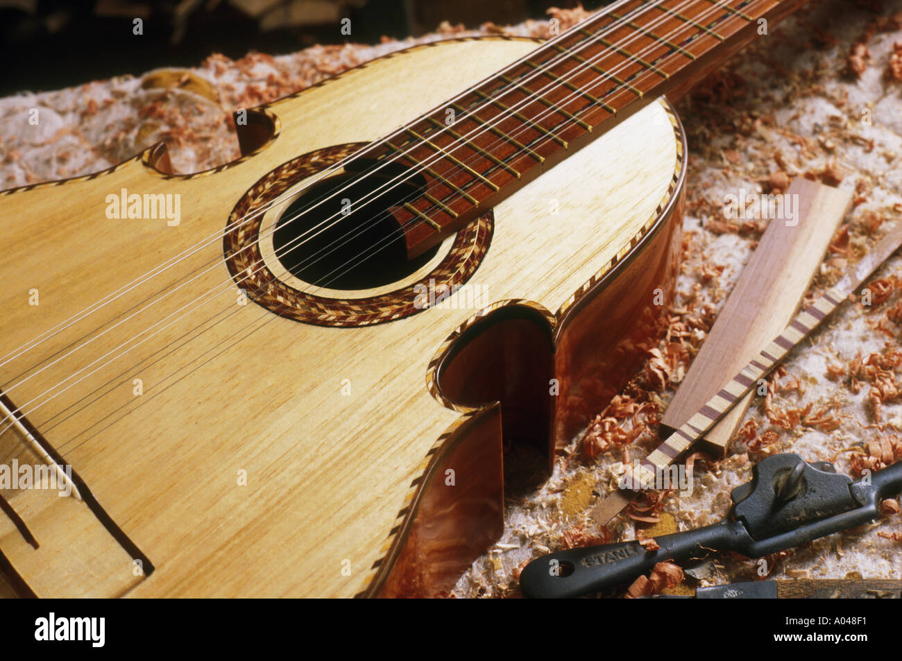 Crafting a Cuatro Puerto Rico s traditional instrument Stock Photo - Alamy