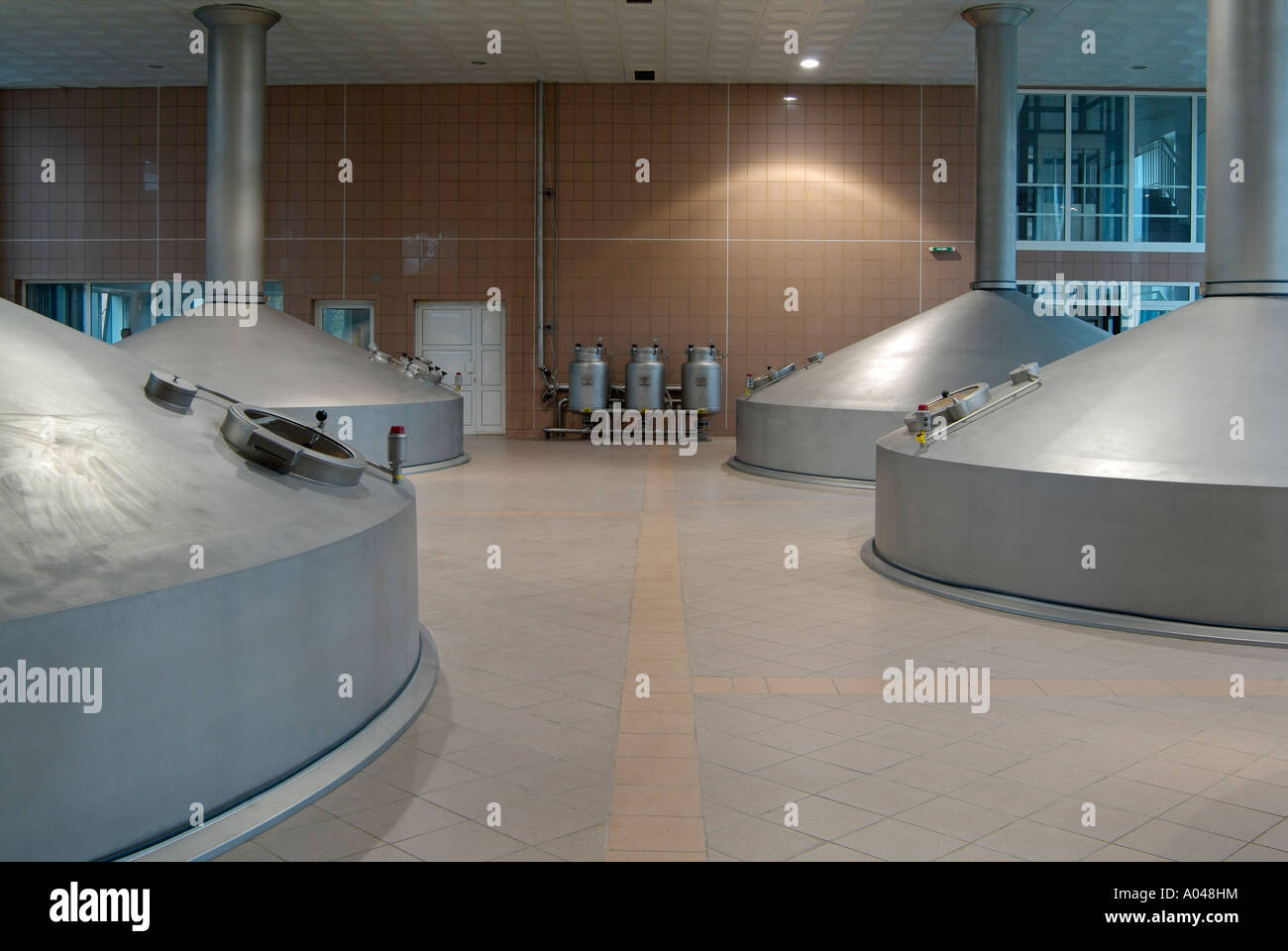 Distillery Vats in a Brewery Stock Photo - Alamy