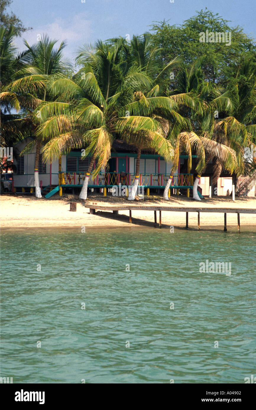 Tropical beach front structure Stock Photo - Alamy
