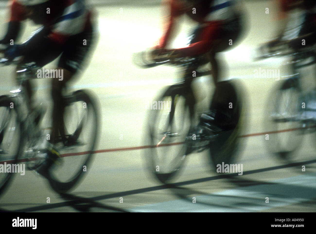 3 bikes competing on track Stock Photo - Alamy