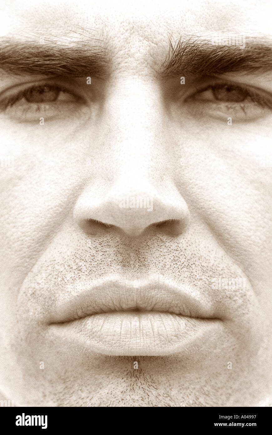 Super close-up detail of man's face Stock Photo - Alamy