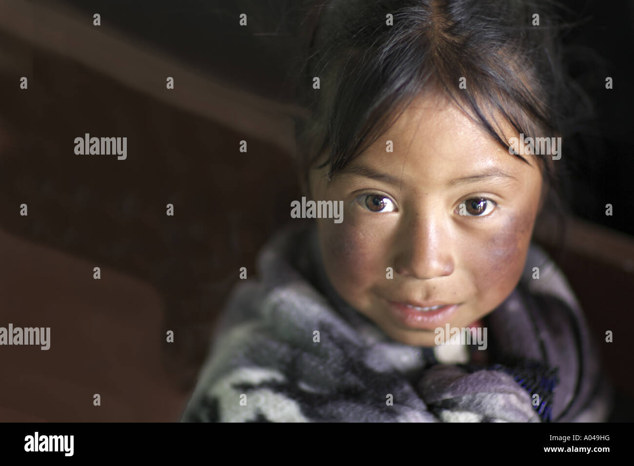 GUATEMALA CAPELLANILLA Young indigenous Maya Ixil girl in traditional ...