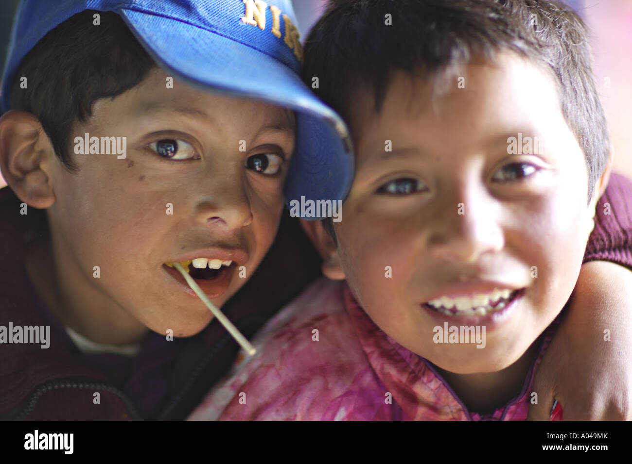 GUATEMALA CAPELLANILLA Young indigenous Maya Ixil boys waiting to be ...