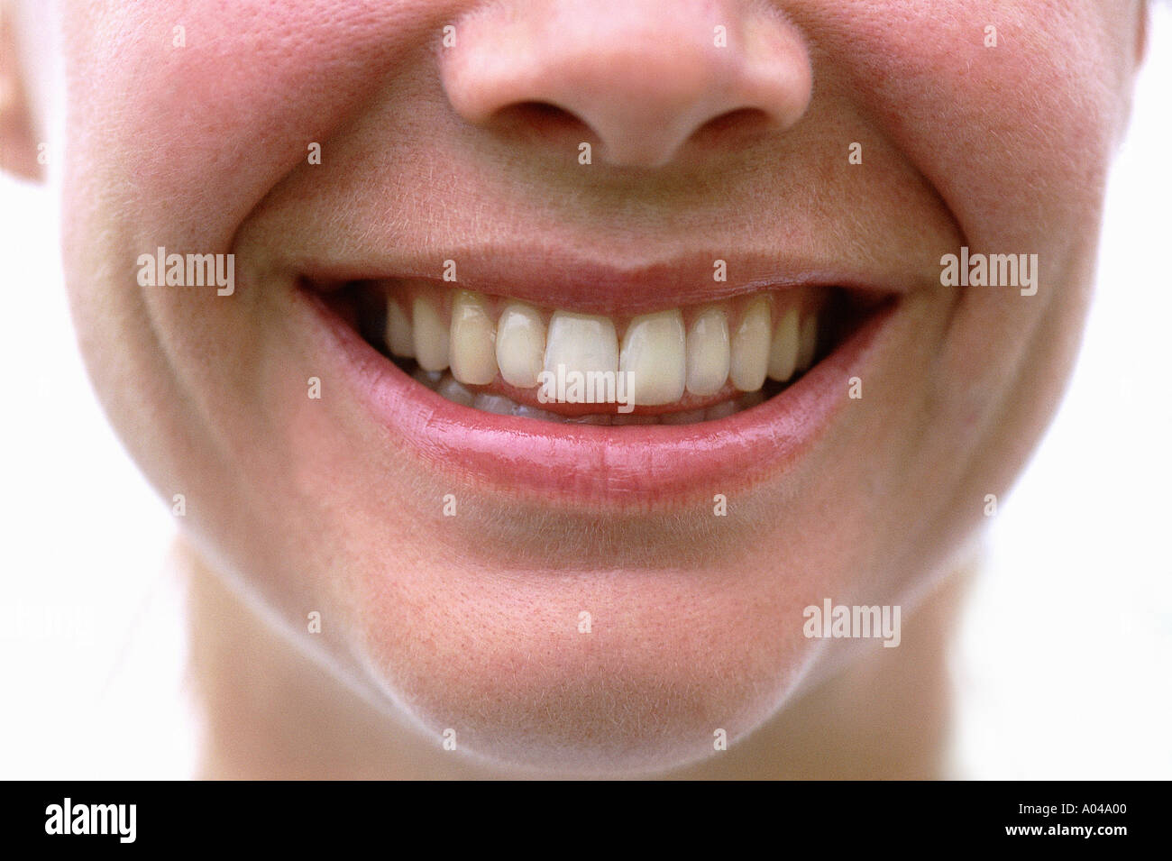 Close up of a woman's smile Stock Photo - Alamy
