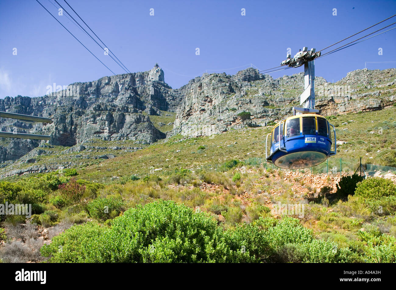 South Africa Cape Town Table Mountain National Park Cable Car to summit ...
