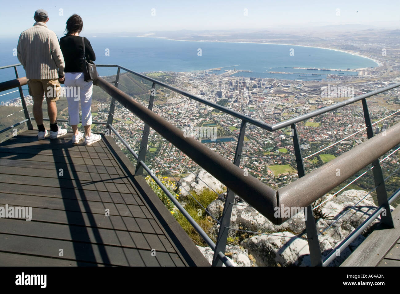 South Africa, Cape Town, Table Mountain National Park, Observation deck ...