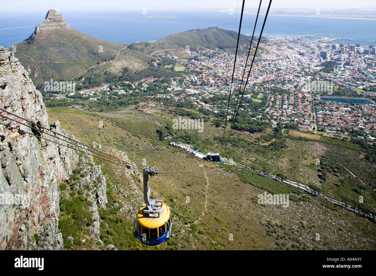 South Africa Cape Town Table Mountain National Park Cable Car to summit ...
