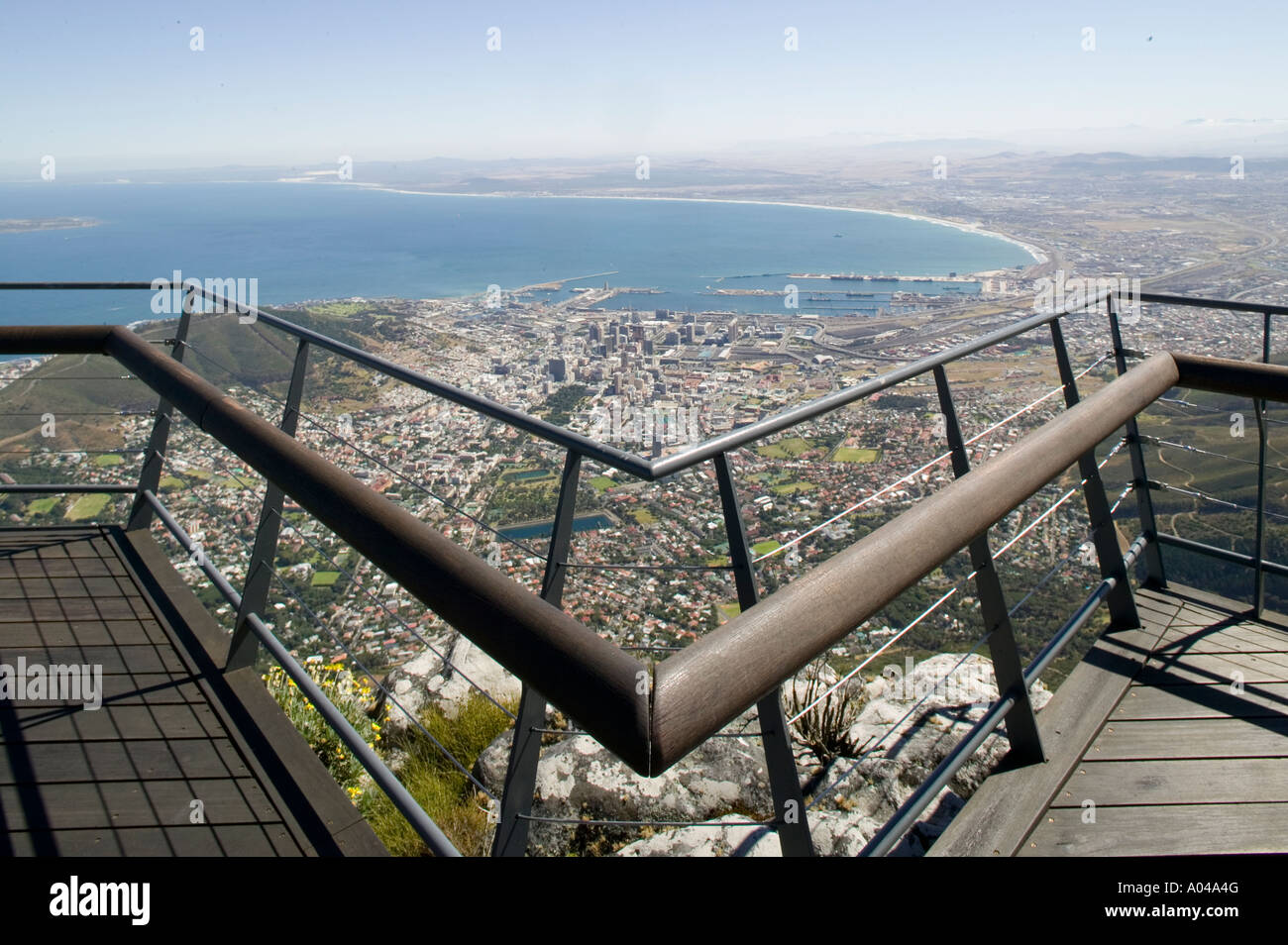South Africa, Cape Town, Table Mountain National Park, Observation deck ...