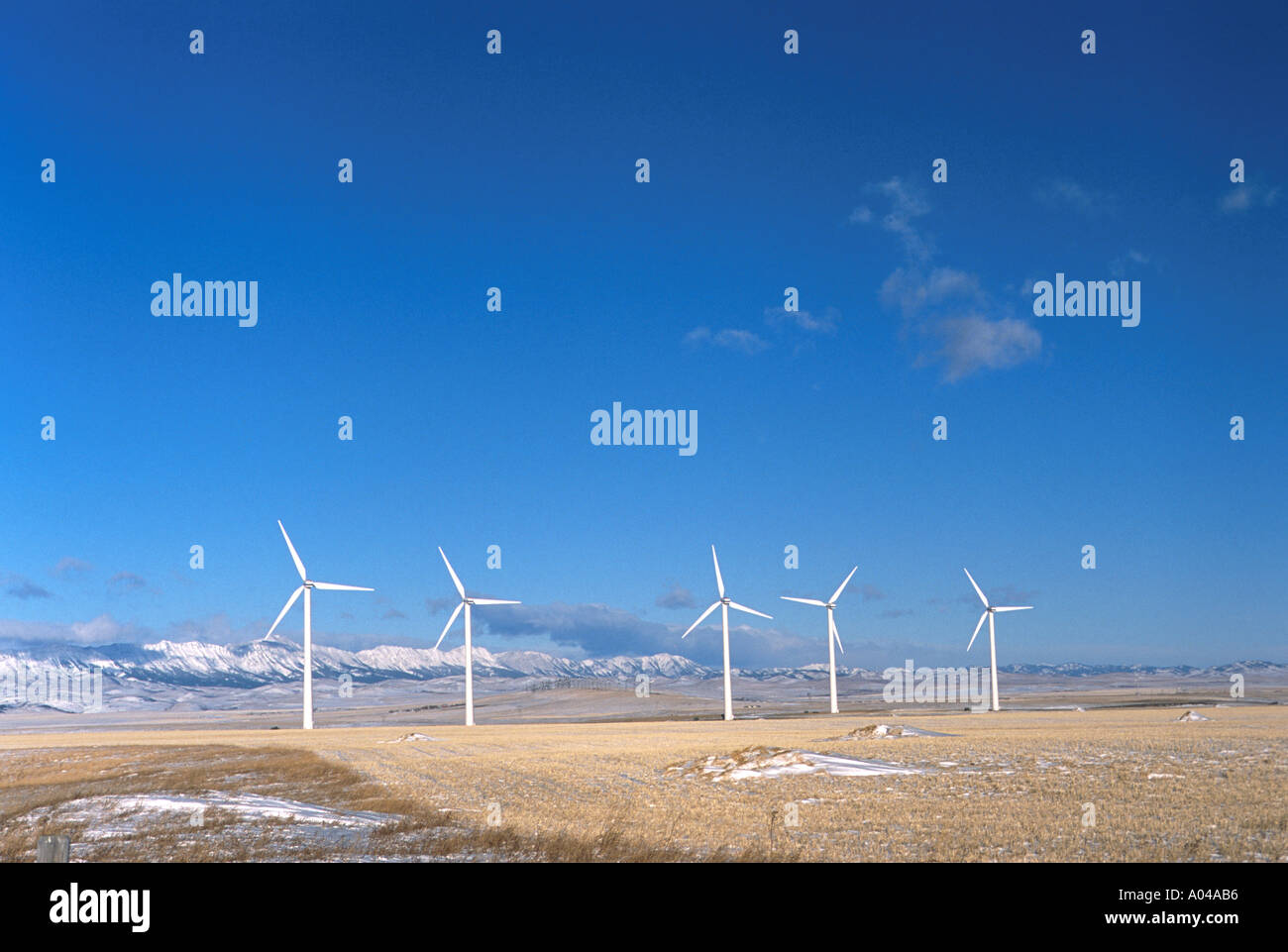 windmills on prairies southern Alberta Canada Stock Photo - Alamy