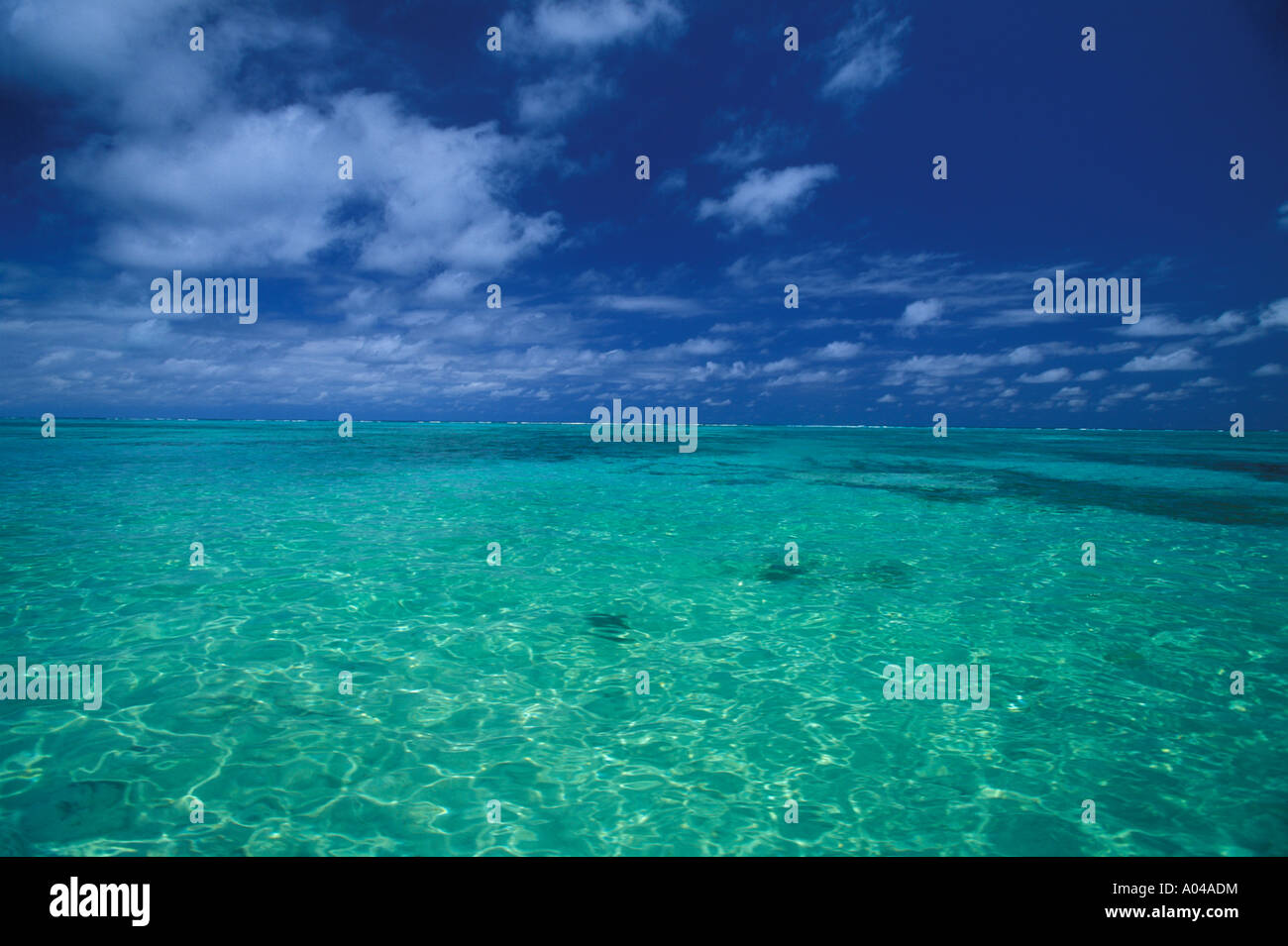 Africa Tanzania Zanzibar Matemwe Bay Turquoise green sea water along ...