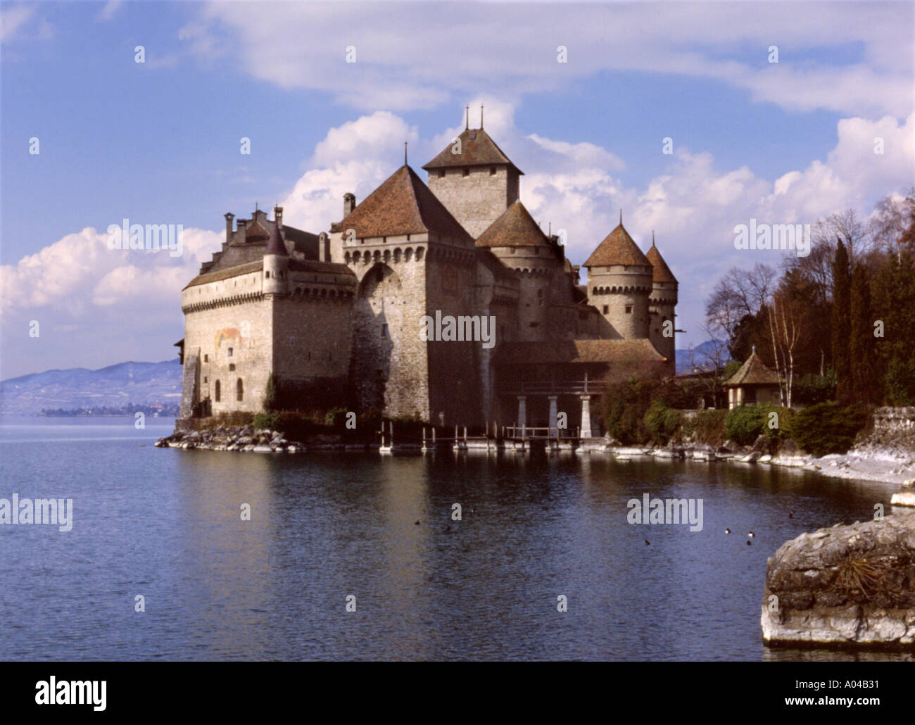 Switzerland Chillon castle Lake Geneva Stock Photo - Alamy