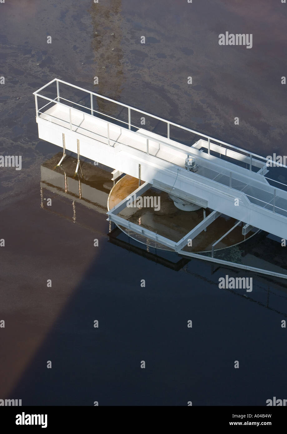 Paper mill, settling tank Stock Photo - Alamy