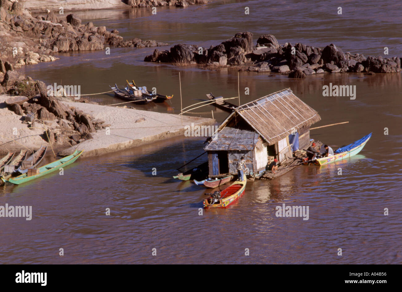 Laos River Mekong at Pakbeng Stock Photo - Alamy