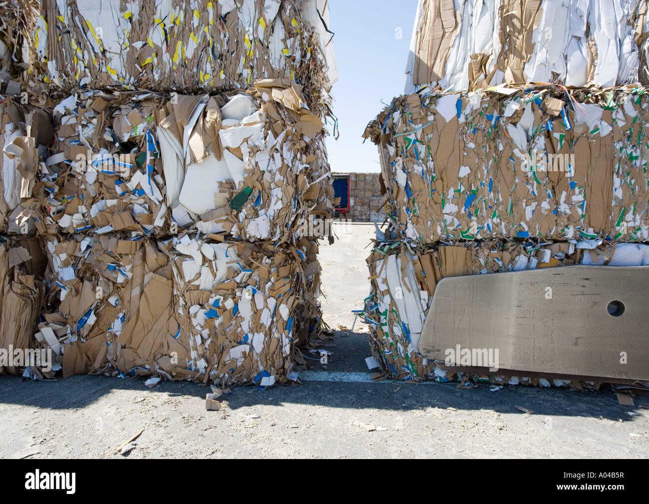 Bales of used paper Stock Photo - Alamy